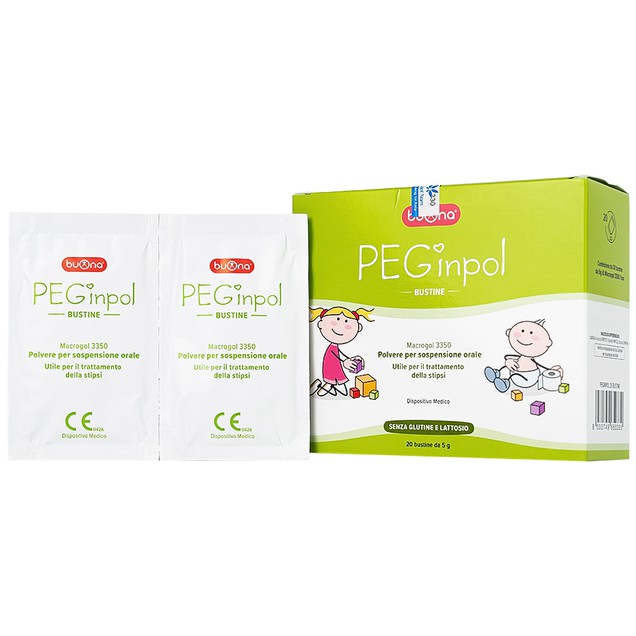 Bột pha nhuận tràng PEGinpol 5g Buona cải thiện táo bón ở trẻ (20 gói)
